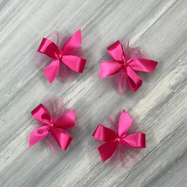 24 - Hot Pink Bow Collection - Medium 5/8 size – Bardel Bows