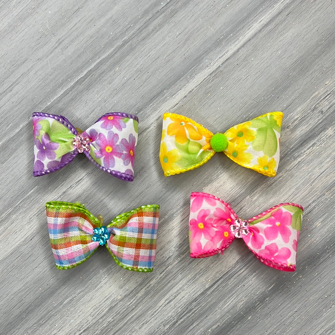 Spring Flowers - Classic - 8 Medium Bows – Bardel Bows