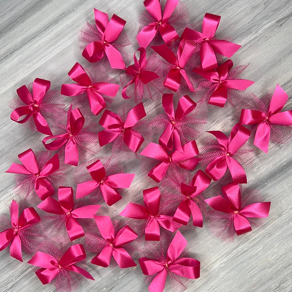 24 - Hot Pink Bow Collection - Medium 5/8 size – Bardel Bows